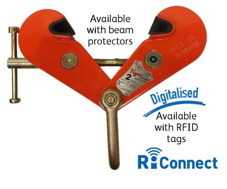 BCF Fixed Jaw Beam Clamp with Shackle - Tiger Lifting