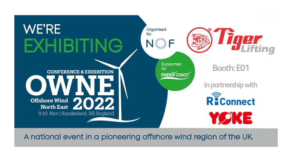 Tiger exhibiting at Offshore Wind North East 2022 - Tiger Lifting